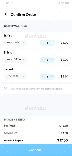 3 App UI Kit| Multi Vendor Laundry Booking App UI Kit| Laundry Delivery ...