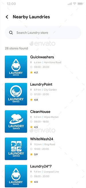 3 App UI Kit| Multi Vendor Laundry Booking App UI Kit| Laundry Delivery ...