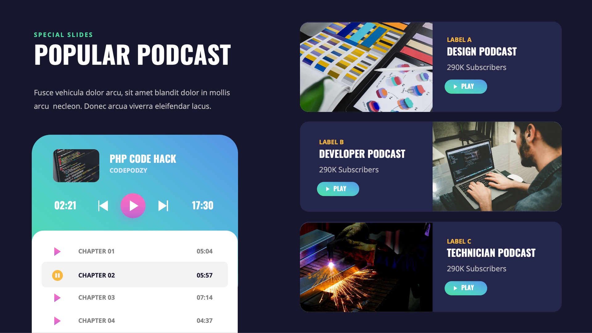 PODZY - Audio Podcast Powerpoint Template, Presentation Templates ...