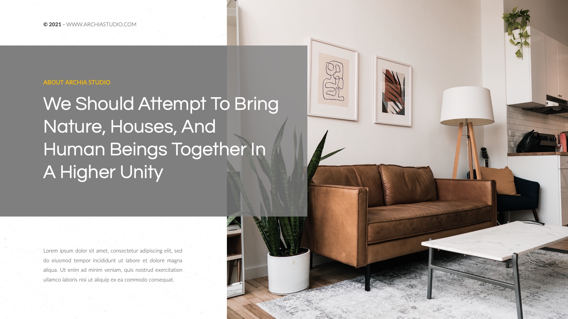 Archia - Architecture and Interior Google Slides Template, Presentation ...