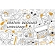Graphic Designer Workspace Doodle Set, Vectors | GraphicRiver