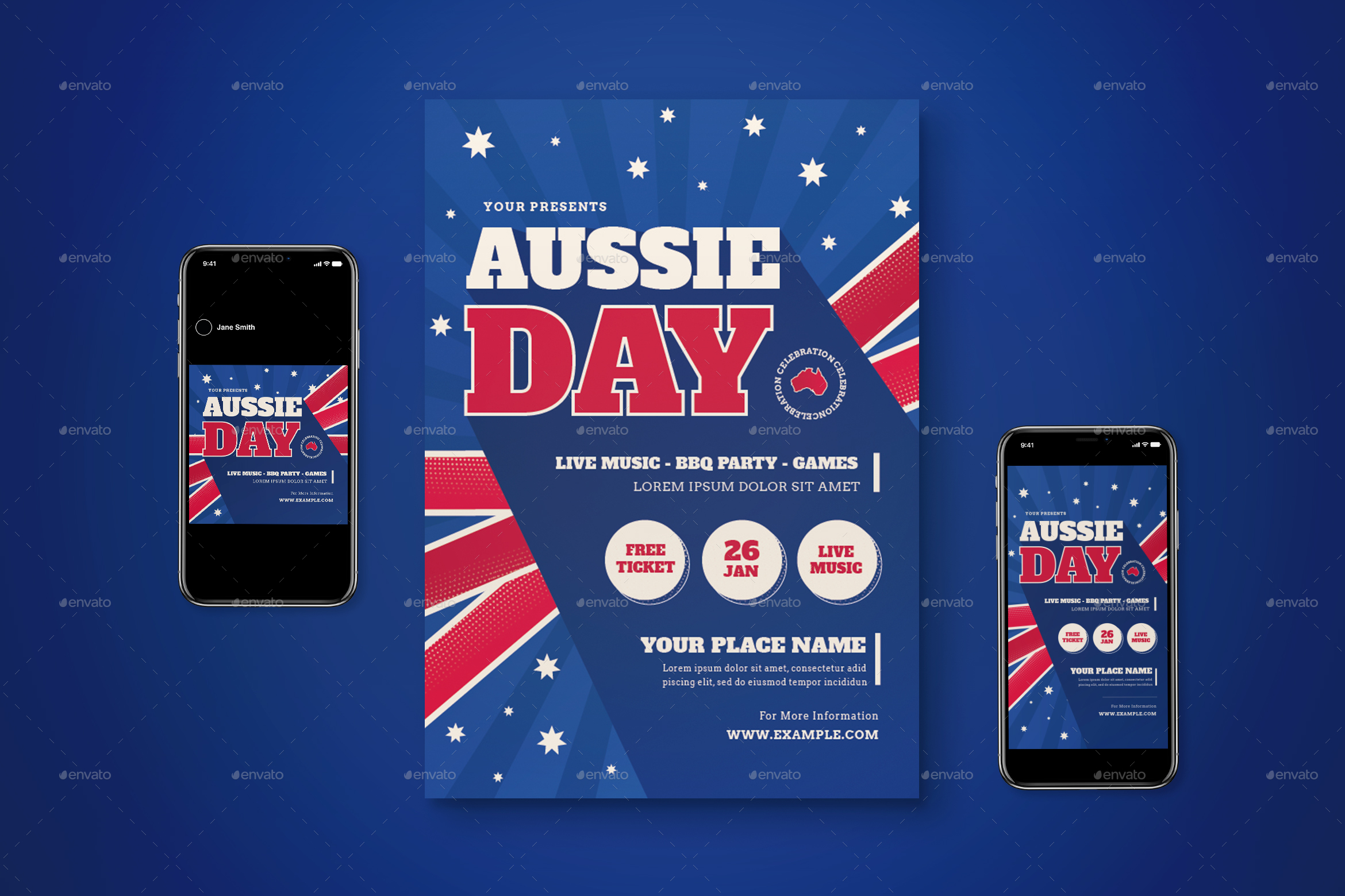Australia Day Flyer Pack, Print Templates | GraphicRiver