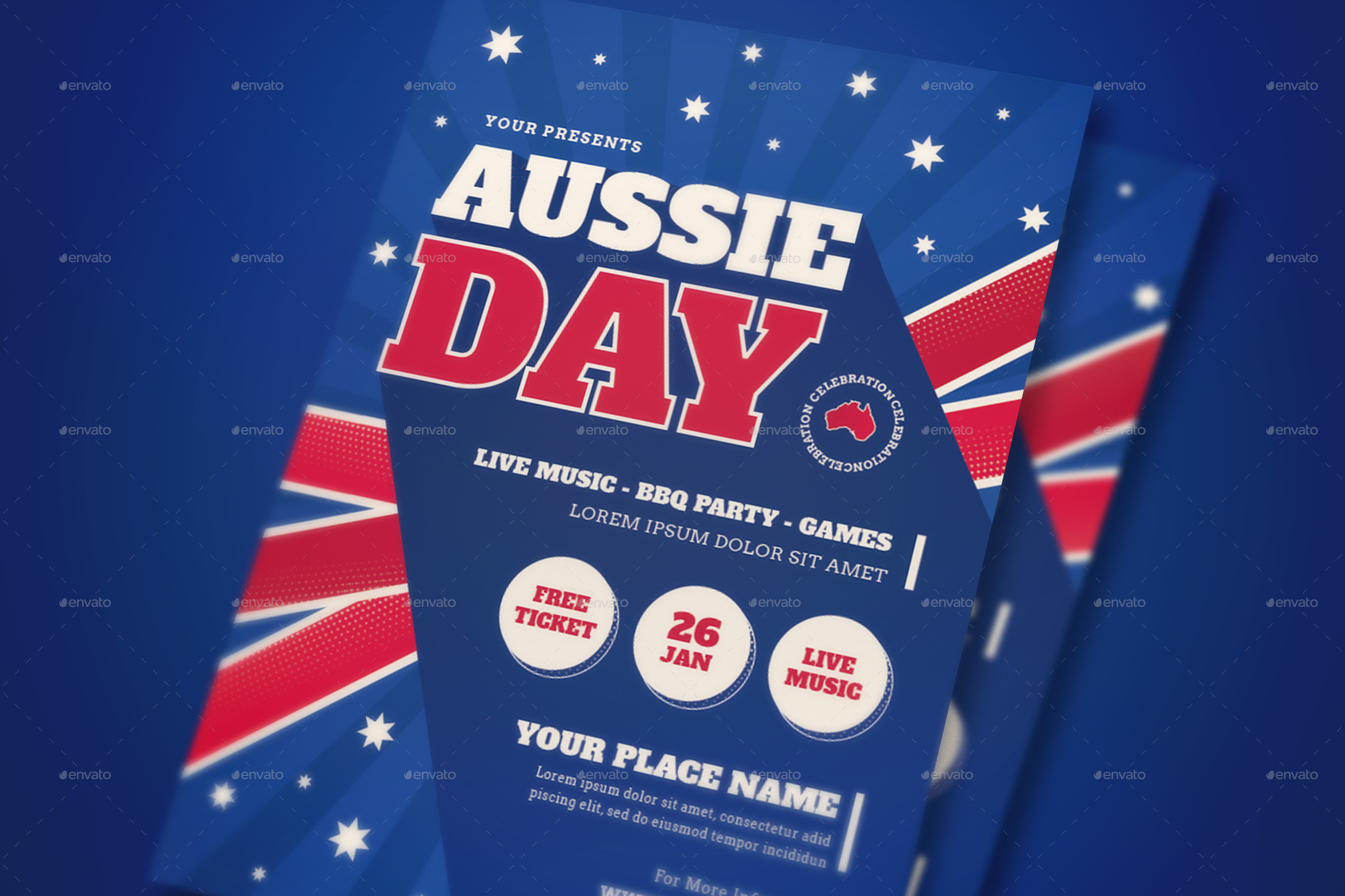 Australia Day Flyer Pack, Print Templates | GraphicRiver