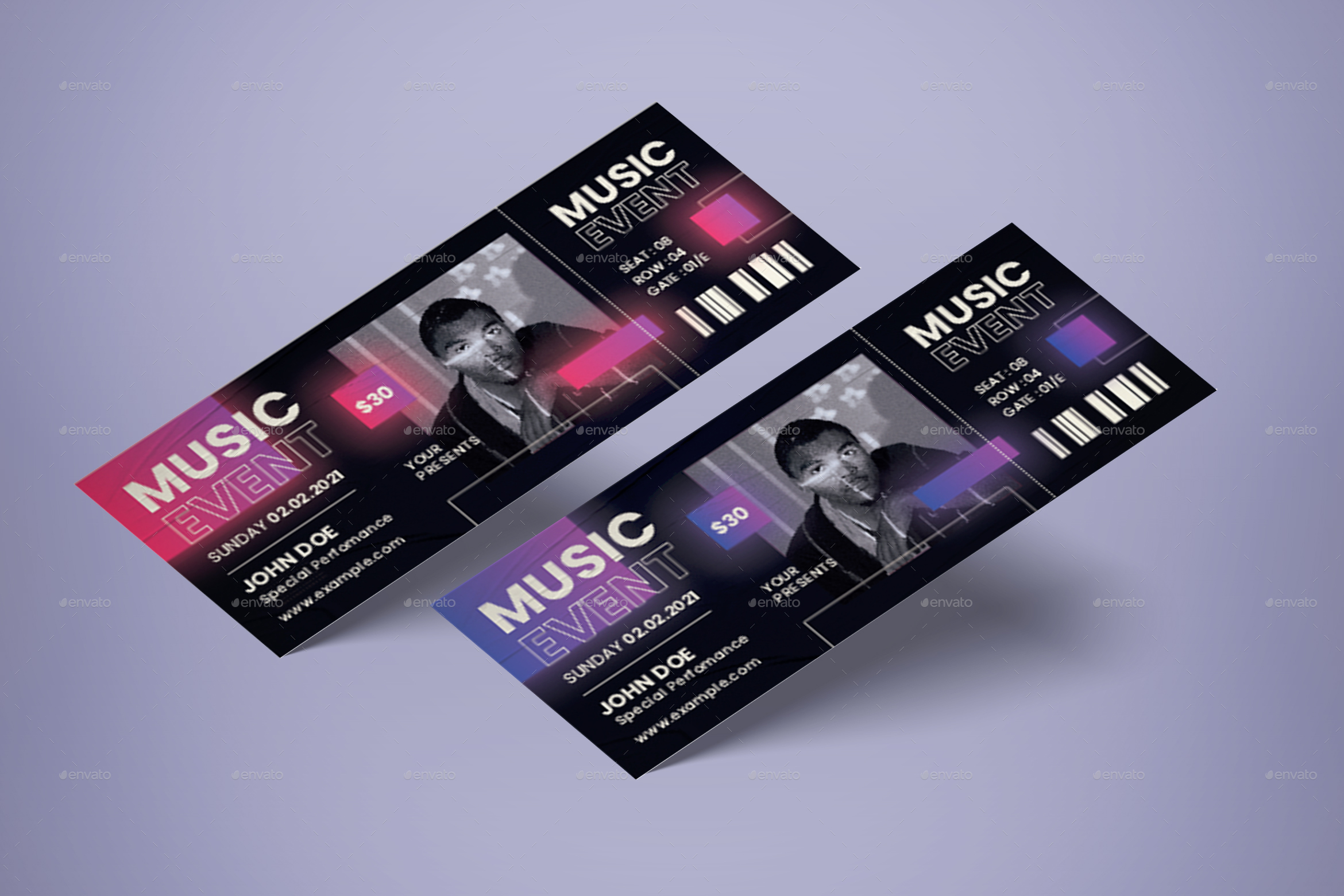 Ticket Music, Print Templates | GraphicRiver