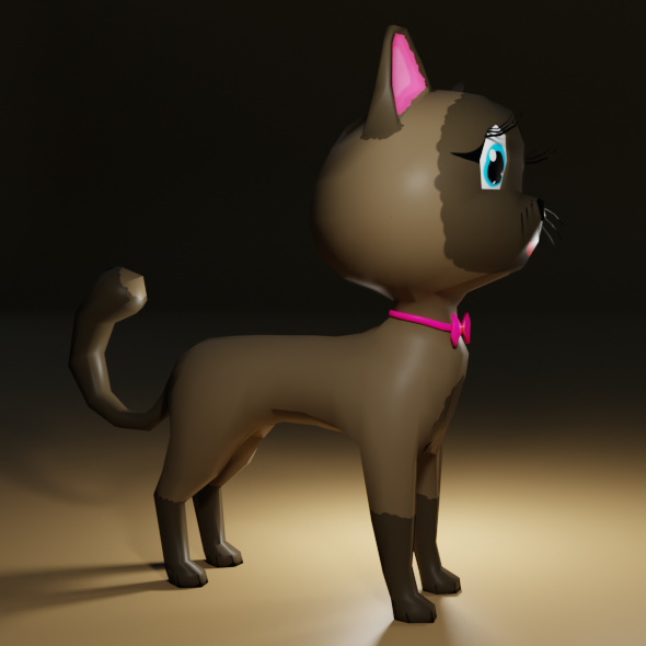 Low-poly cat by Vladyslav_98 | 3DOcean