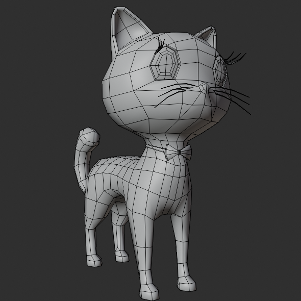 Low-poly cat by Vladyslav_98 | 3DOcean