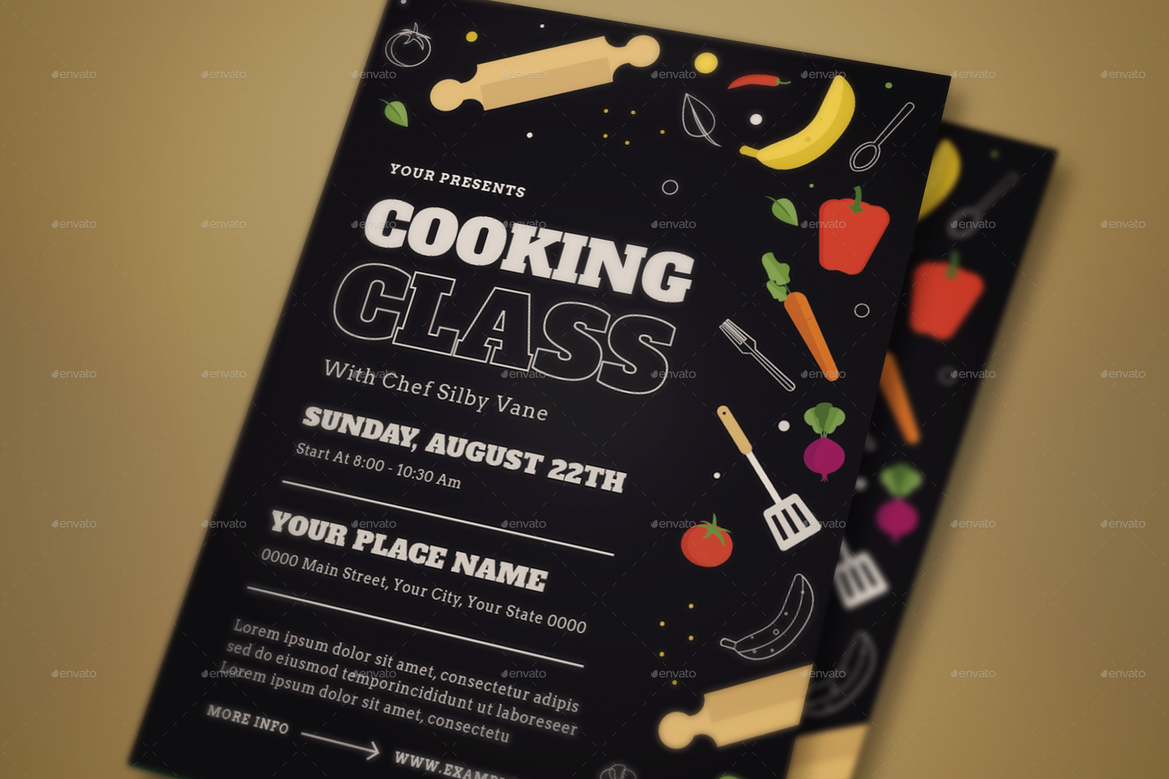 Cooking Class Flyer Pack, Print Templates | GraphicRiver