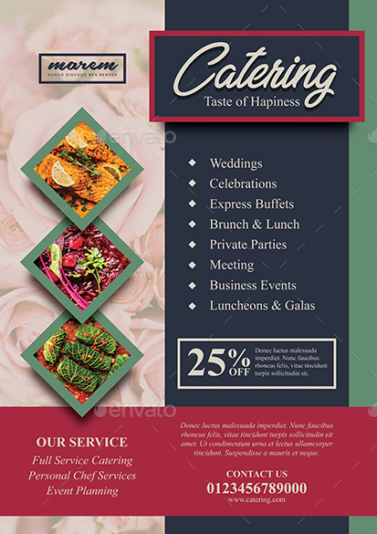 Catering Flyer, Print Templates | GraphicRiver