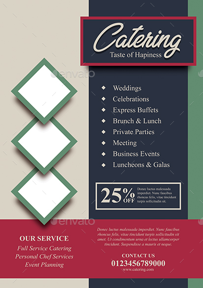 Catering Flyer, Print Templates | GraphicRiver