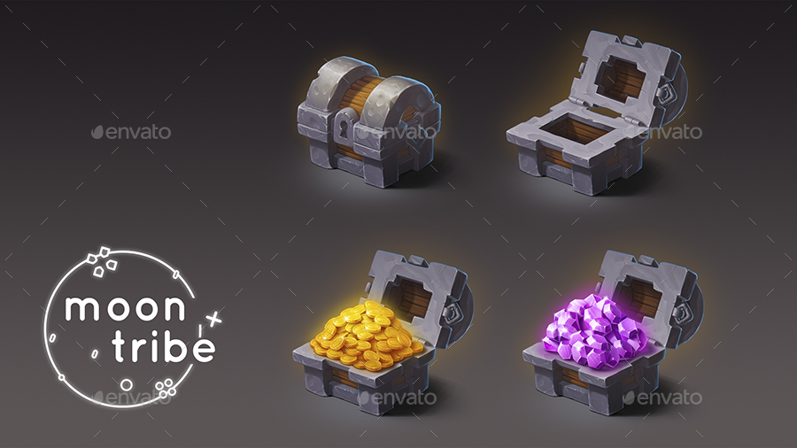 2D Chests Assets - Classic, Game Assets | GraphicRiver