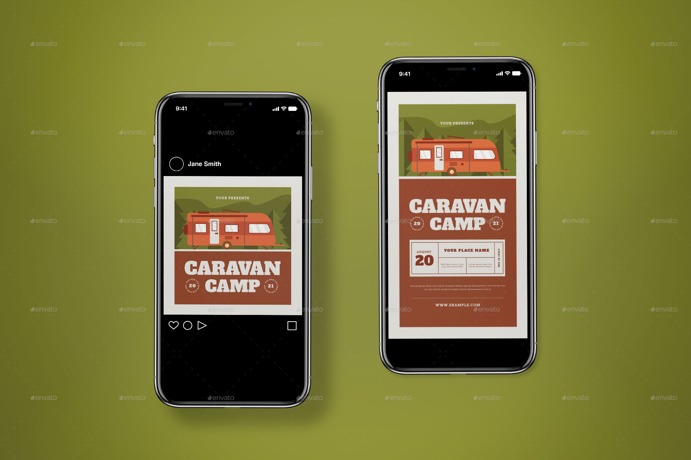 Caravan Camp Flyer Pack, Print Templates | GraphicRiver