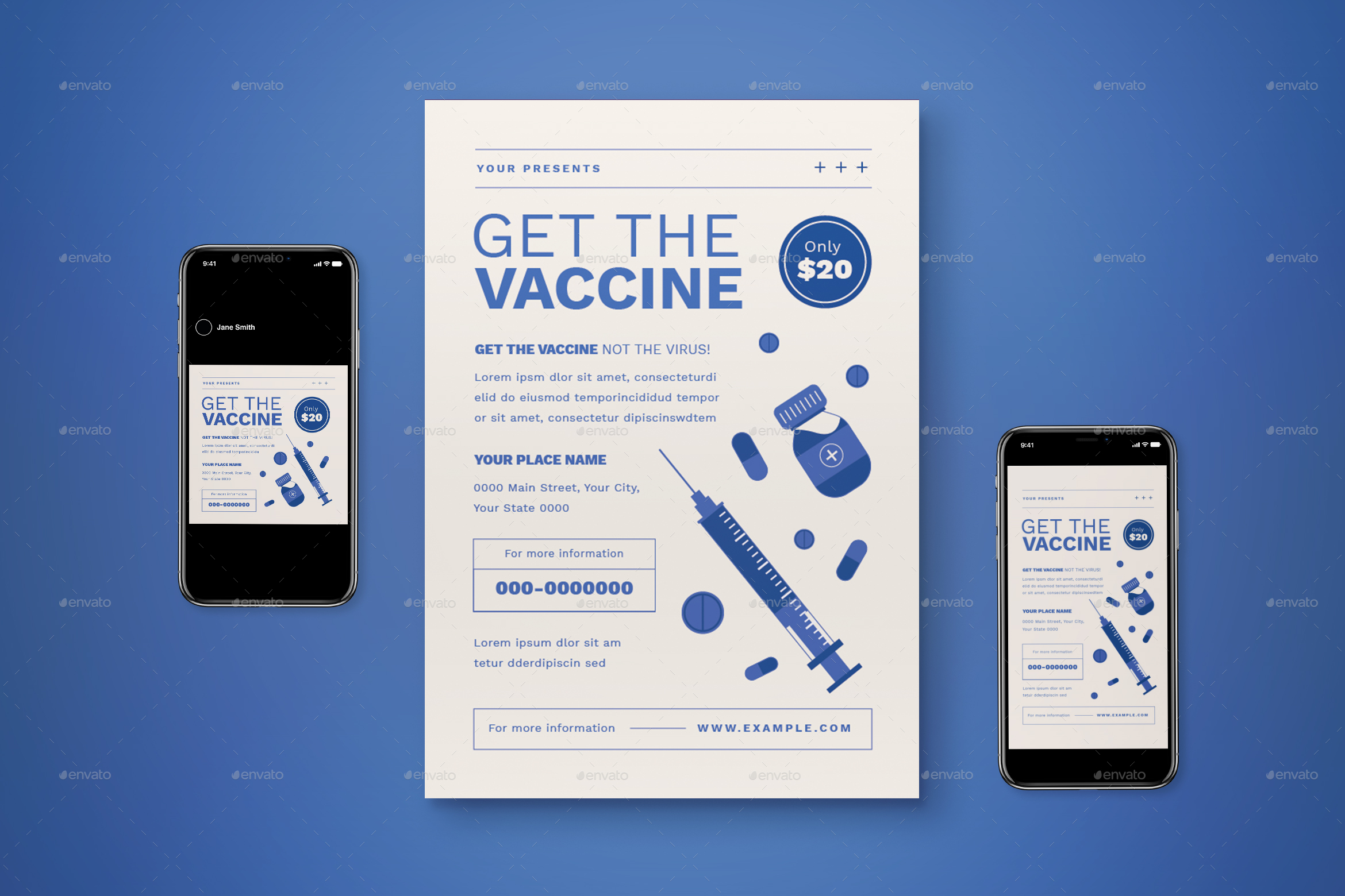 Get Your Vaccine Flyer Pack, Print Templates | GraphicRiver
