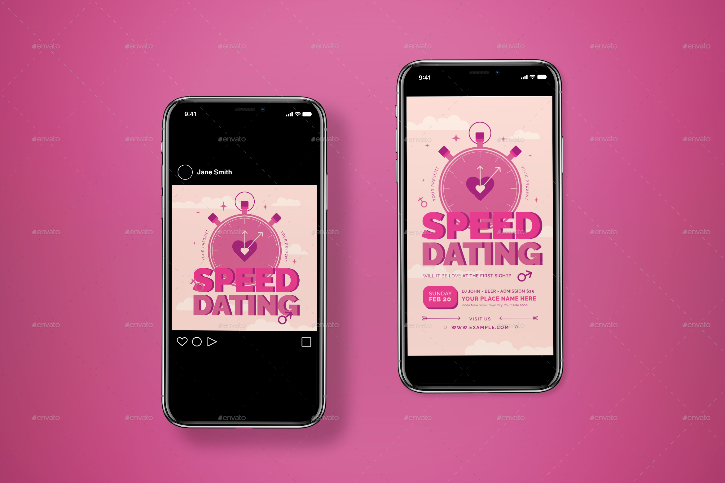 Speed Dating Apps Flyer, Print Templates | GraphicRiver