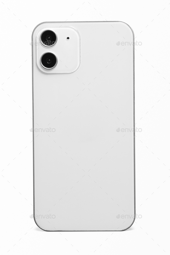 White smartphone rear view innovative future technology Stock Photo by ...