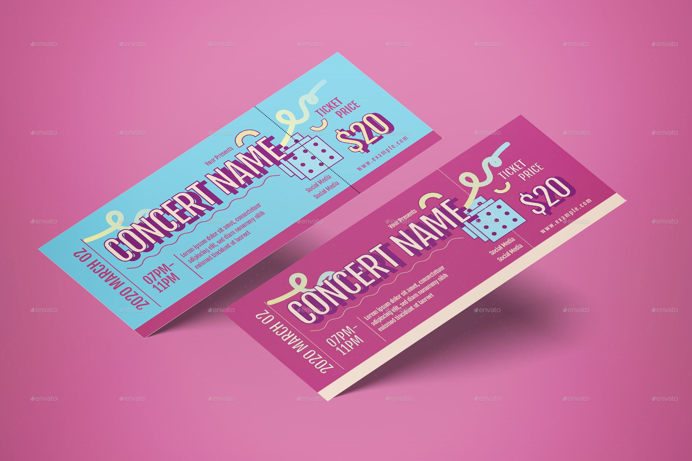 Concert Ticket, Print Templates | GraphicRiver