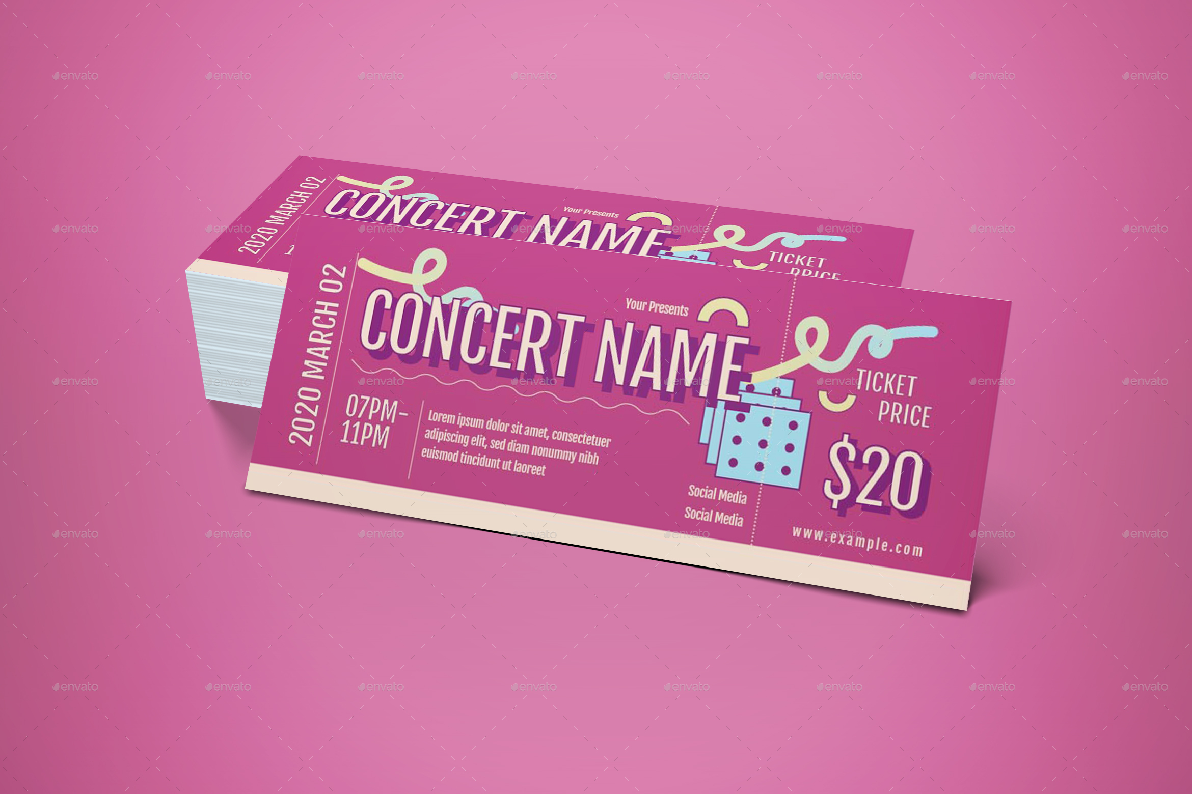 Concert Ticket, Print Templates | GraphicRiver