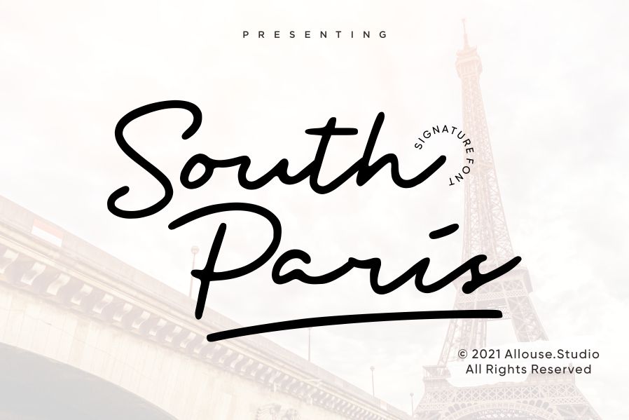 South Paris | Signature, Fonts | GraphicRiver