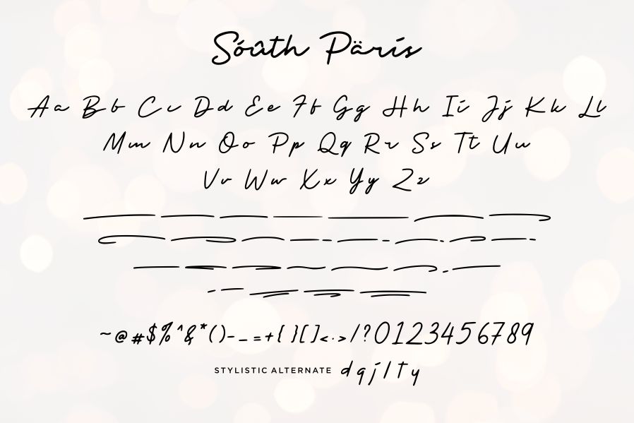 South Paris | Signature, Fonts | GraphicRiver