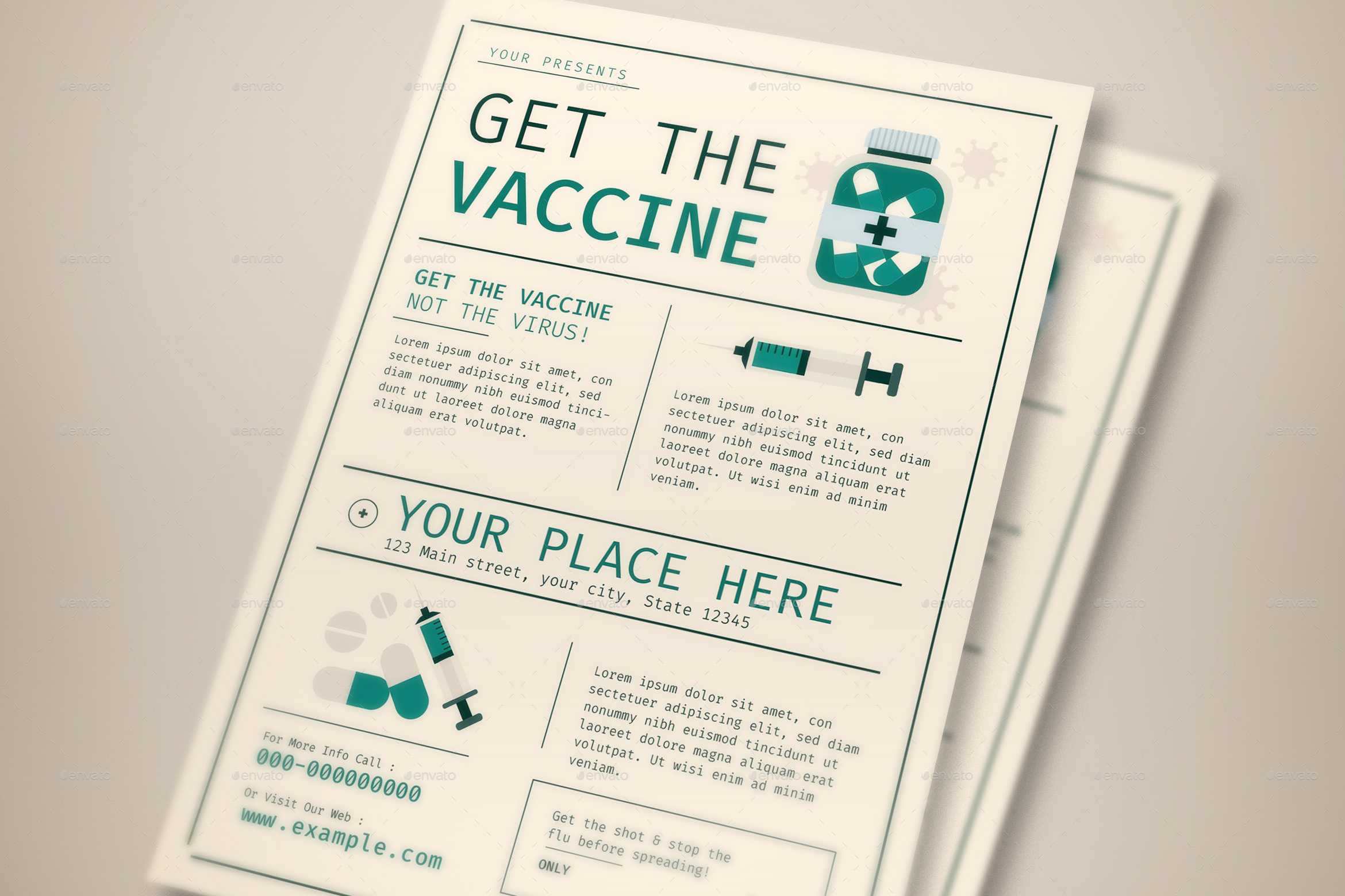 Get the Vaccine Flyer Pack, Print Templates | GraphicRiver