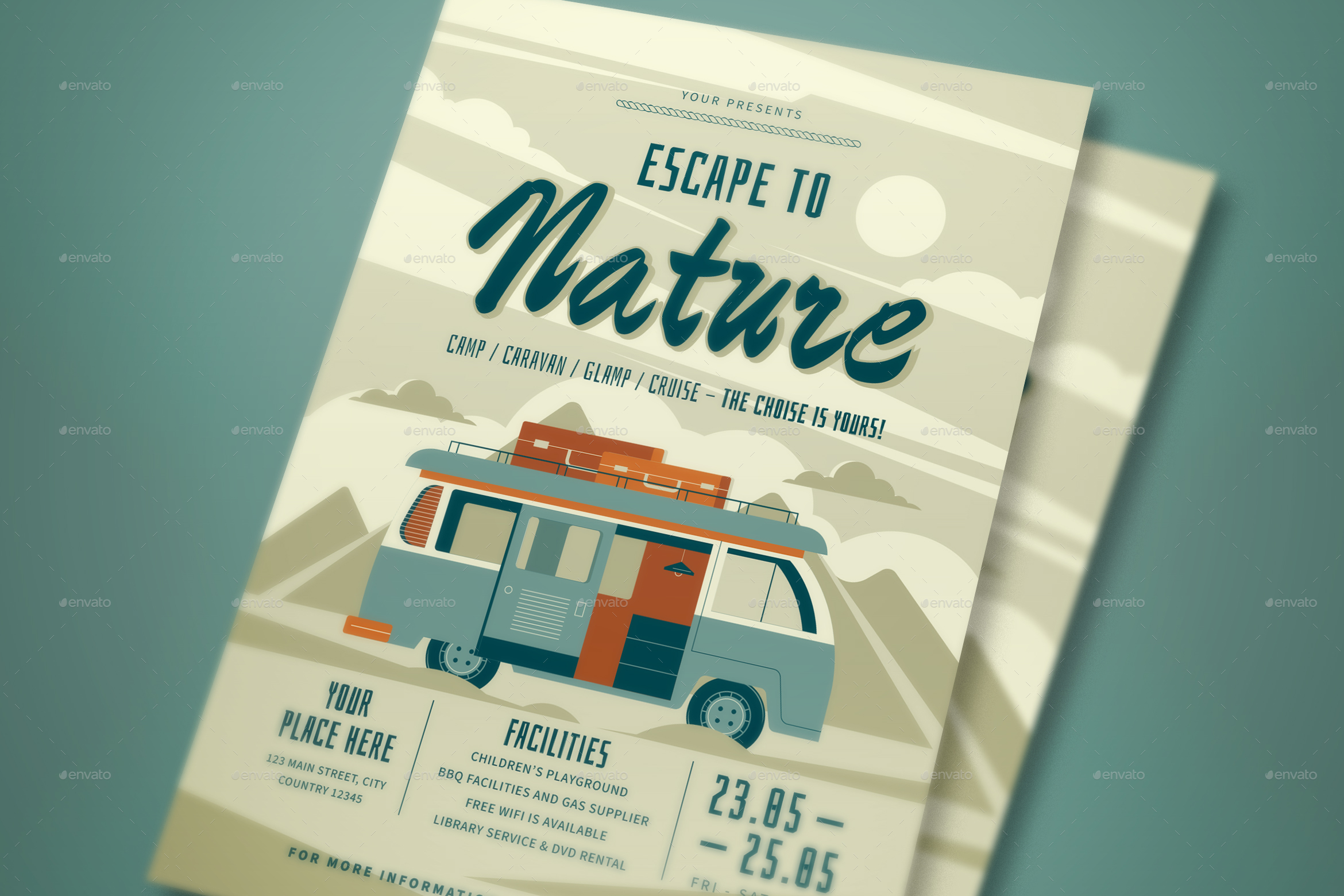 Caravan Camp Flyer Pack by graphicook | GraphicRiver