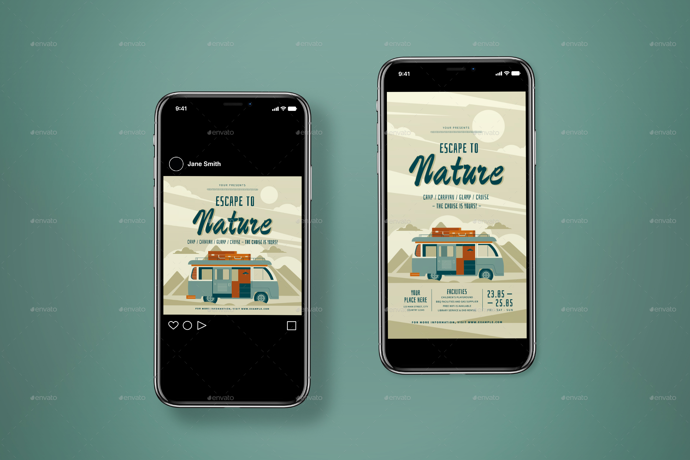 Caravan Camp Flyer Pack by graphicook | GraphicRiver