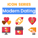 Modern Dating Icons - Rich Series by Krafted | GraphicRiver