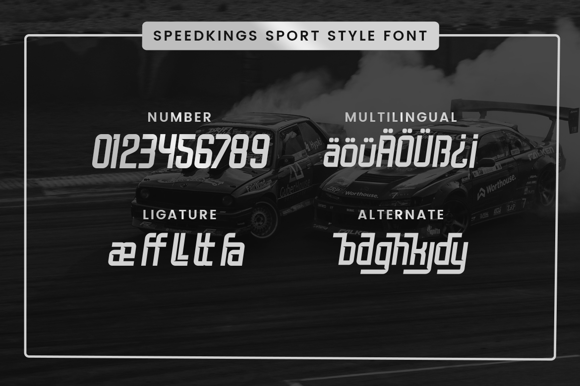 Speedkings - Futuristic Display Font, Fonts | GraphicRiver