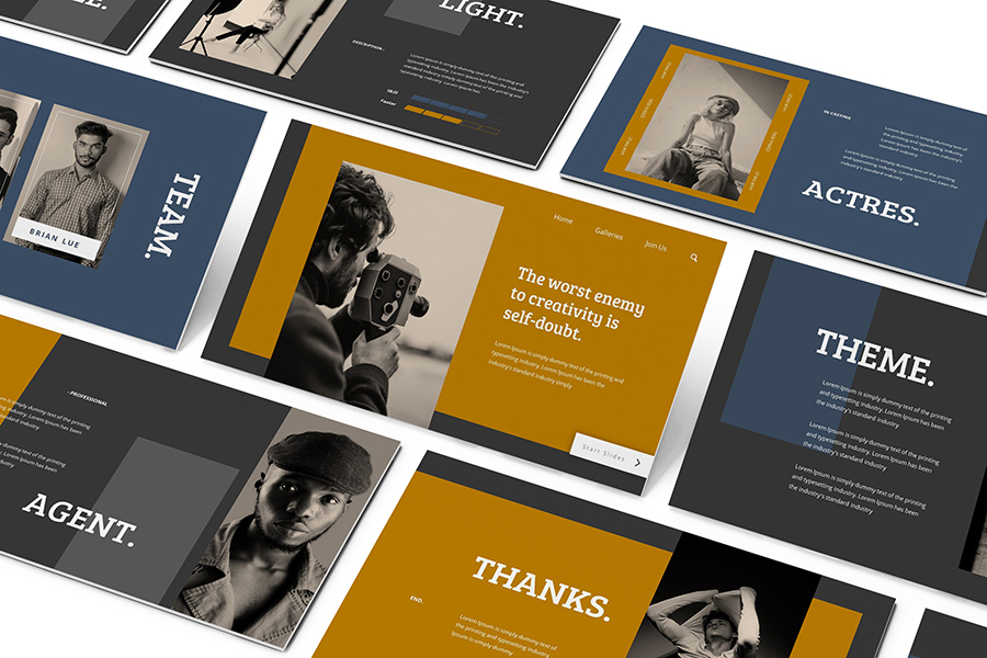 Visual Classic Google Slides Presentation Template, Presentation Templates