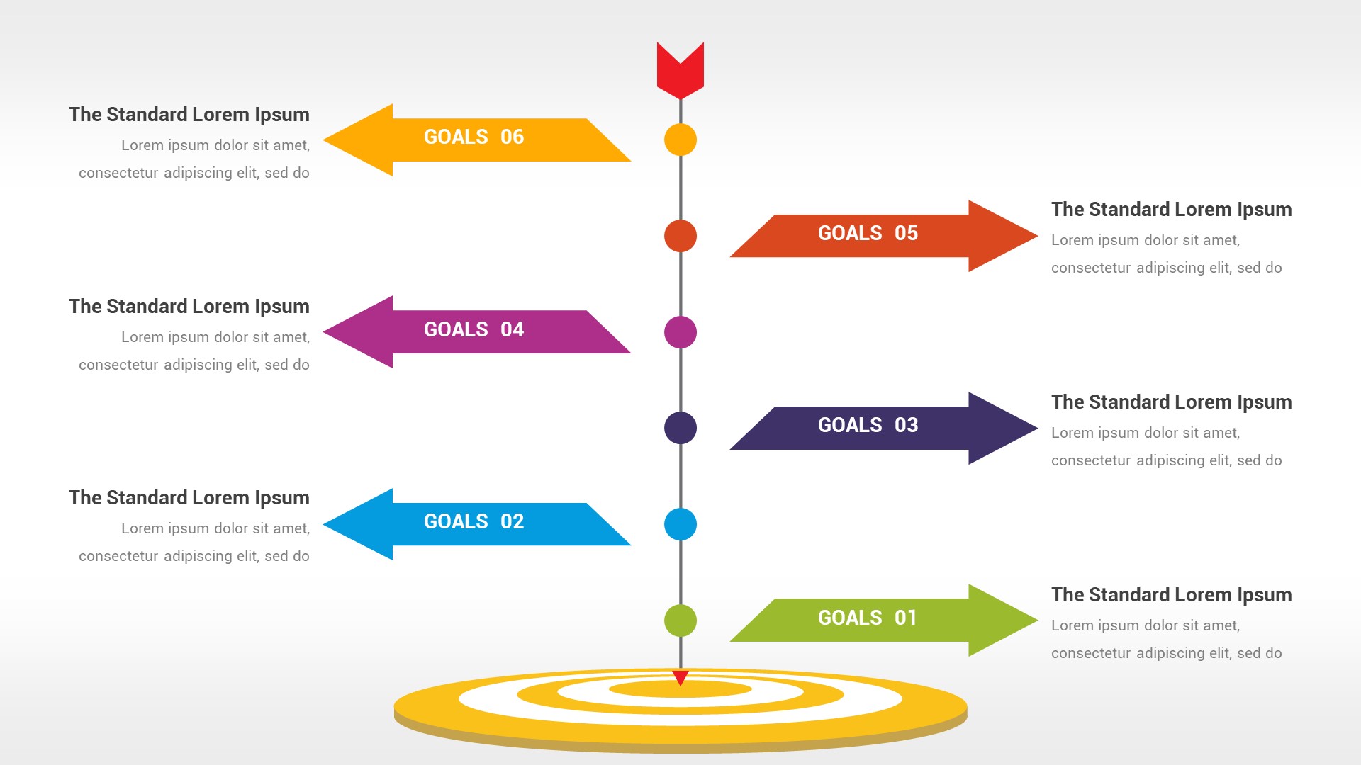 Goals Infographics PowerPoint Presentation, Presentation Templates