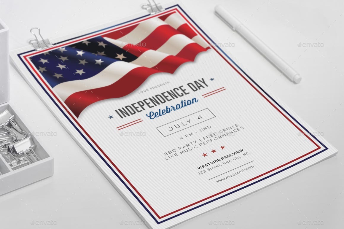 Independence Day Celebration Flyer Template, Print Templates | GraphicRiver