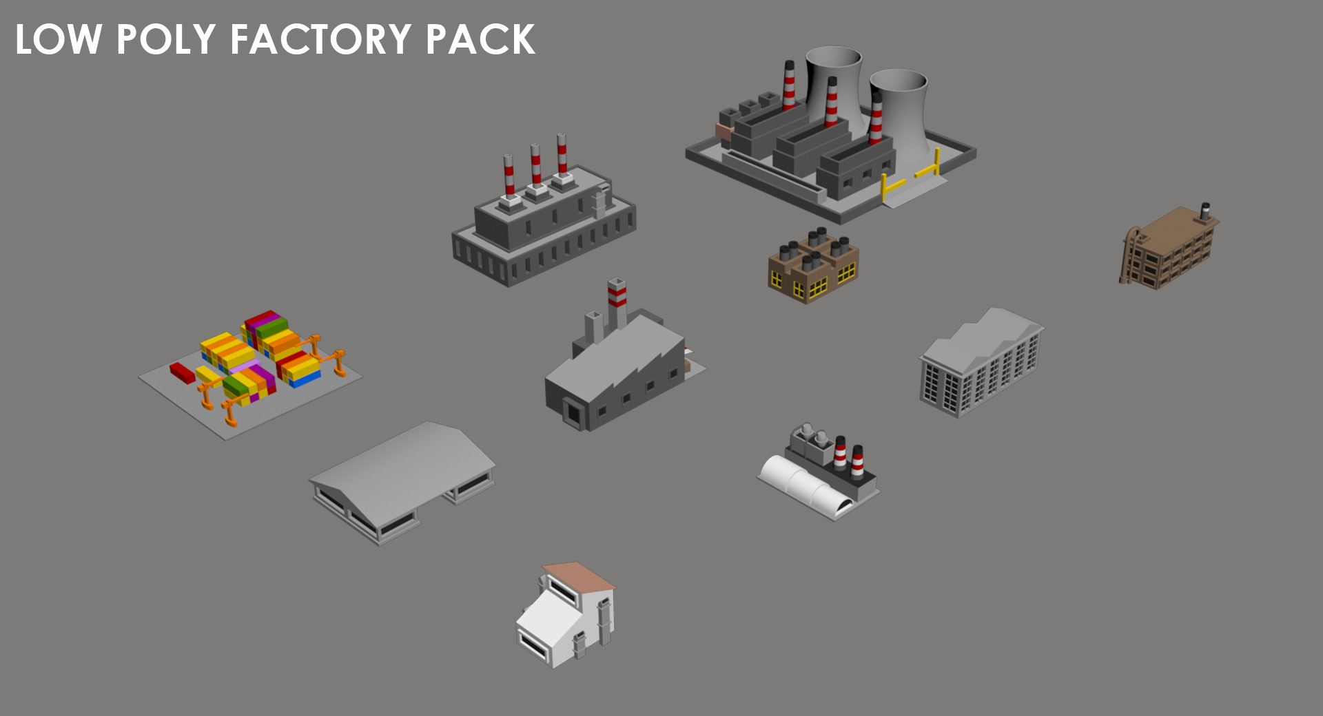 Low Poly Factory Pack by robertshing | 3DOcean