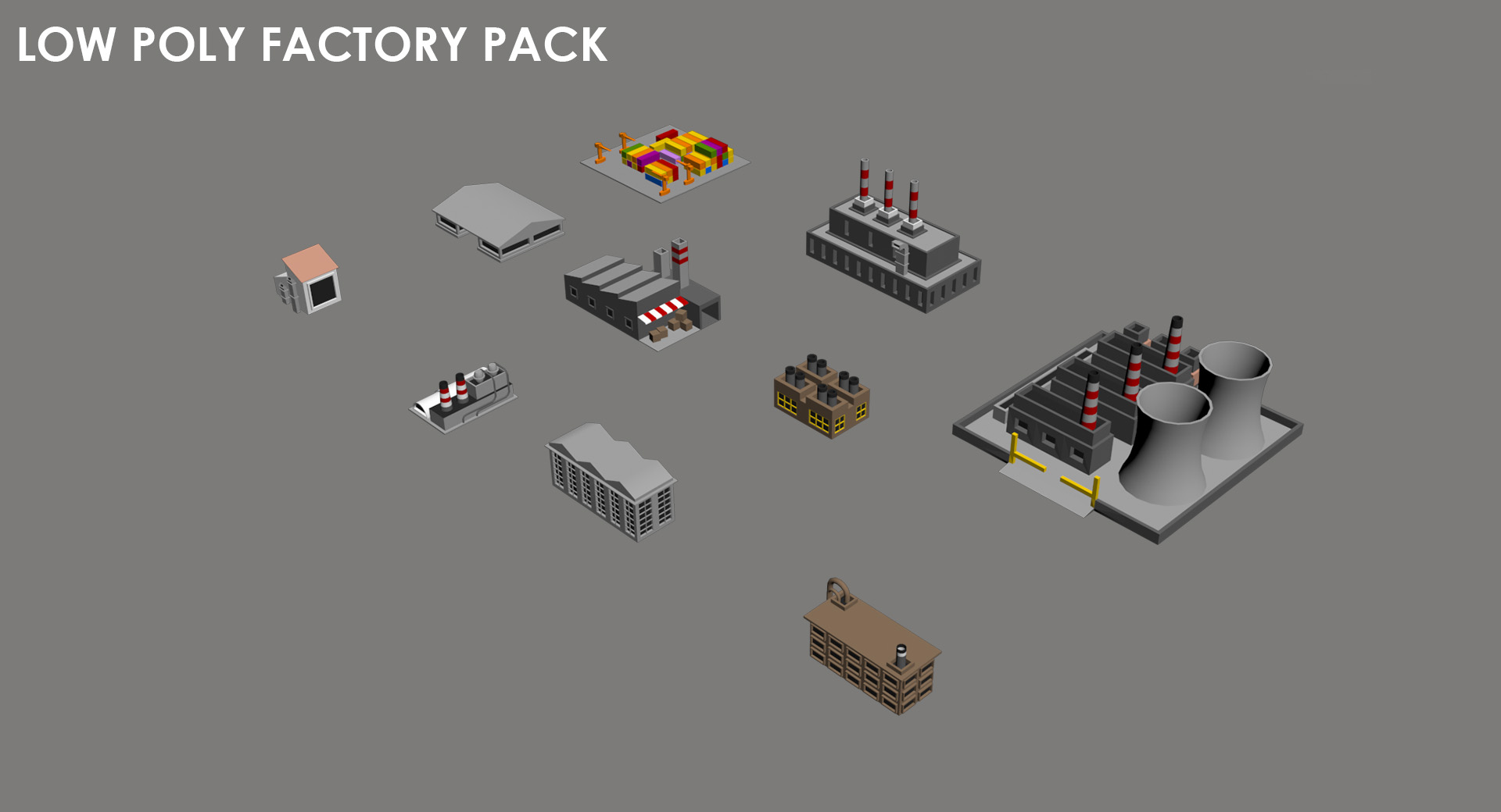 Low Poly Factory Pack by robertshing | 3DOcean