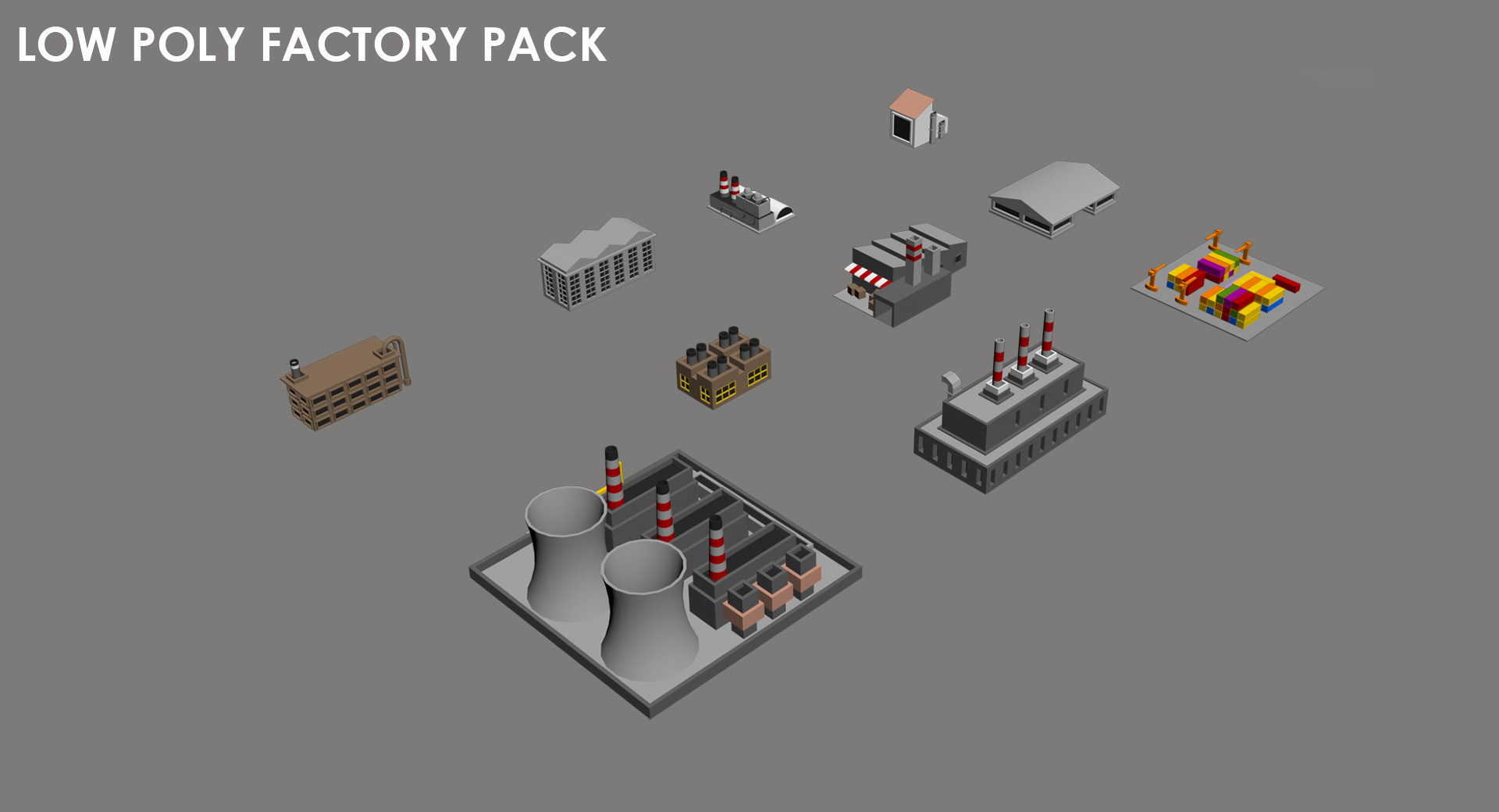 Low Poly Factory Pack by robertshing | 3DOcean