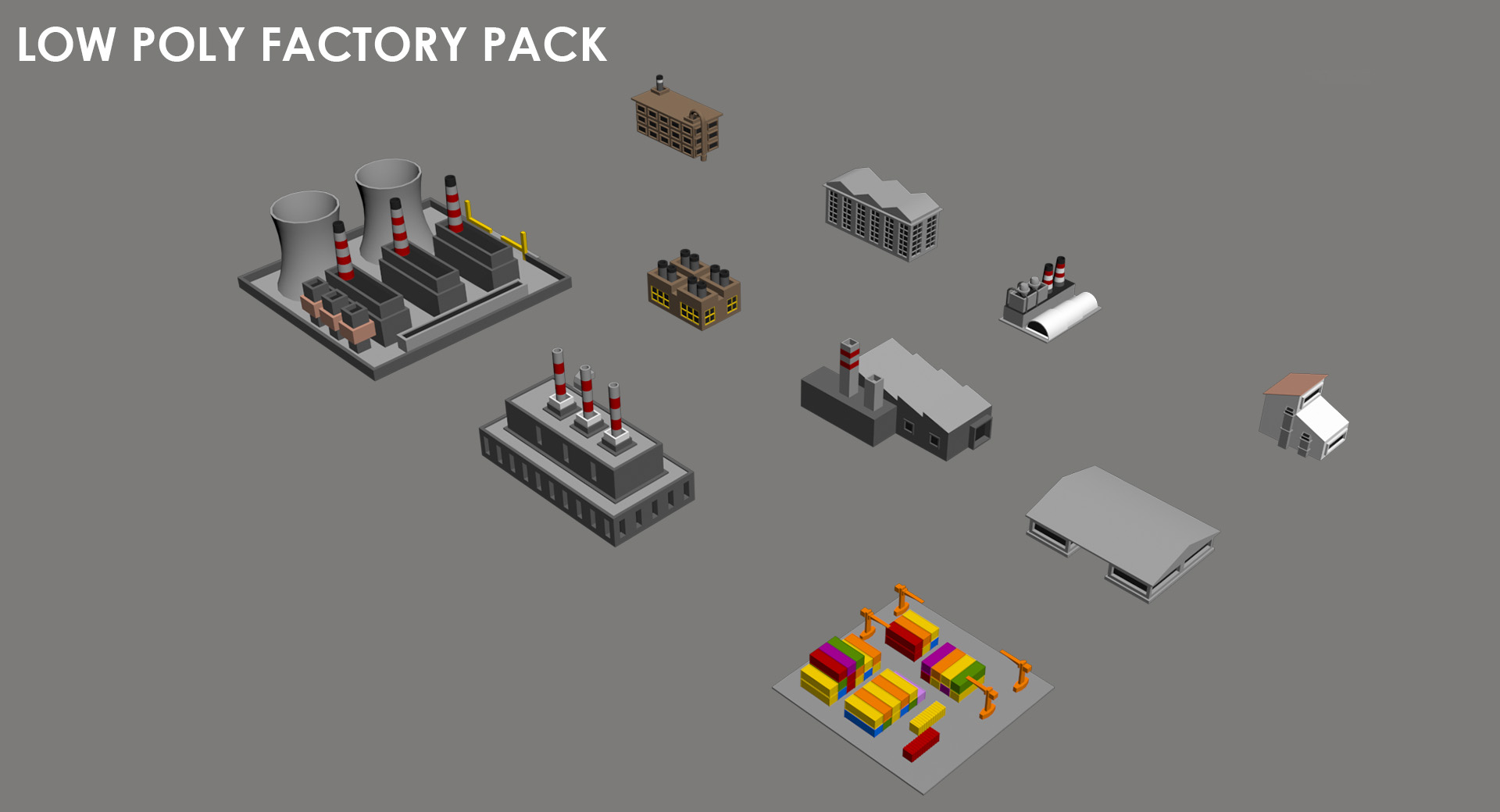 Low Poly Factory Pack by robertshing | 3DOcean