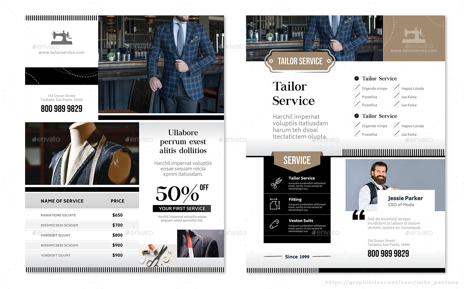 Tailor Shop Flyers – 4 Options, Print Templates | GraphicRiver