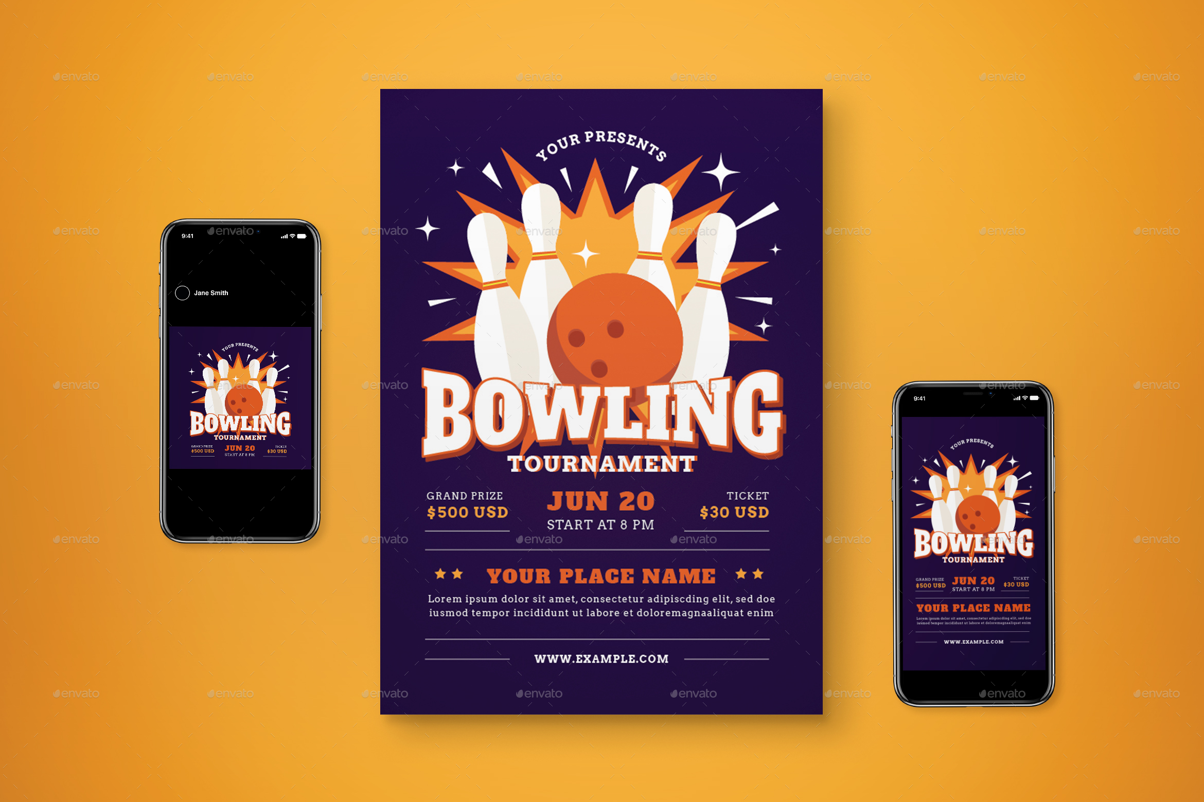 Bowling Tournament Flyer Pack, Print Templates | GraphicRiver