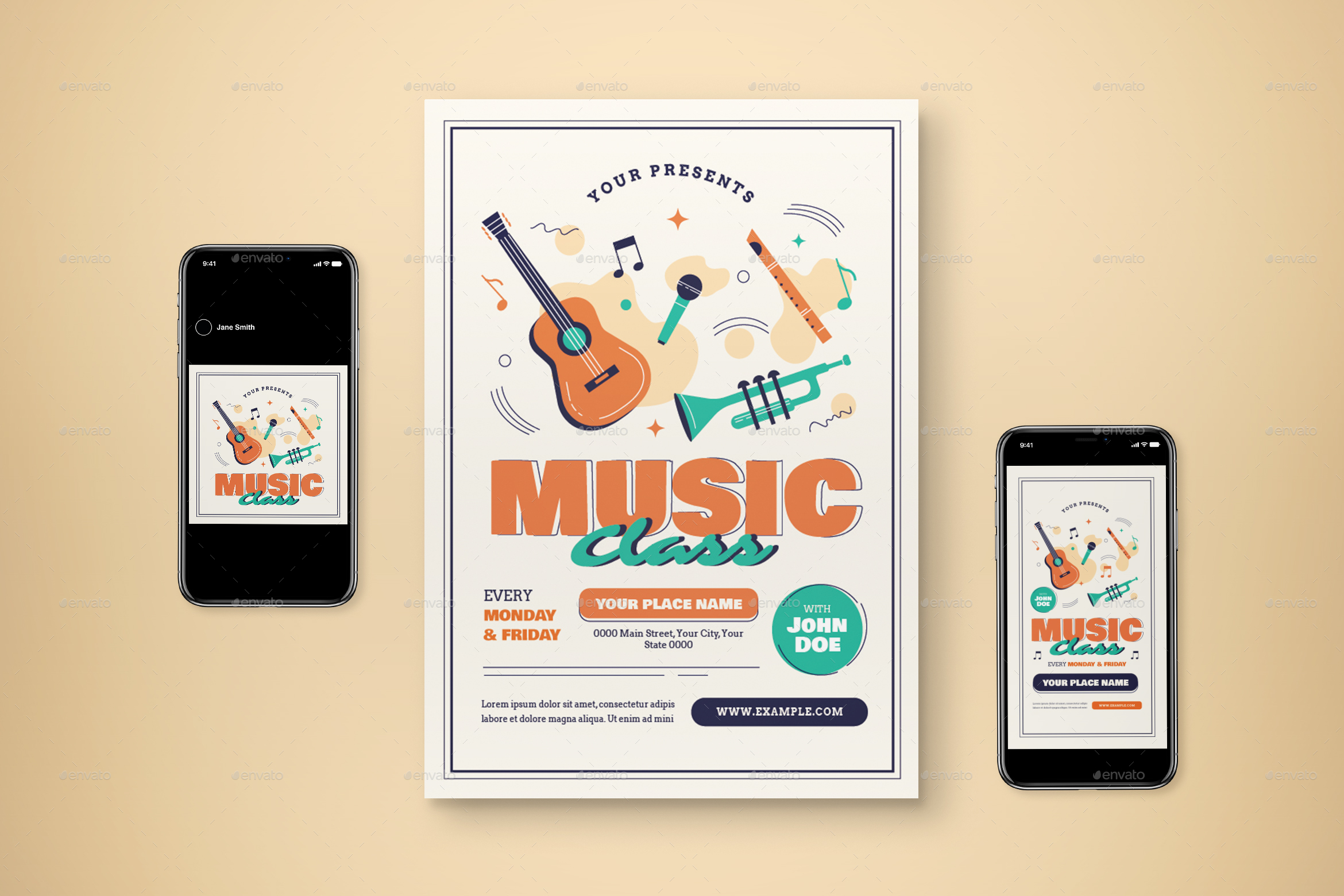 Music Class Flyer Pack, Print Templates | GraphicRiver