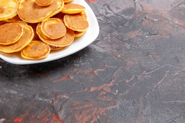 Half shot of simpe pancakes horizontal view stock image Stock Photo by ...