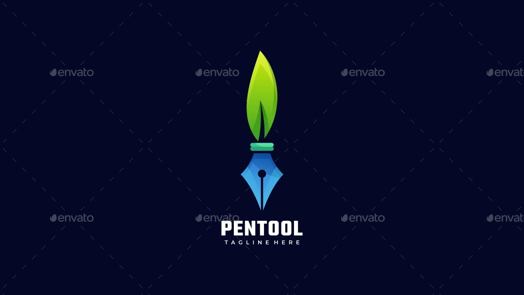Pen Tool Gradient Logo Template, Logo Templates | GraphicRiver