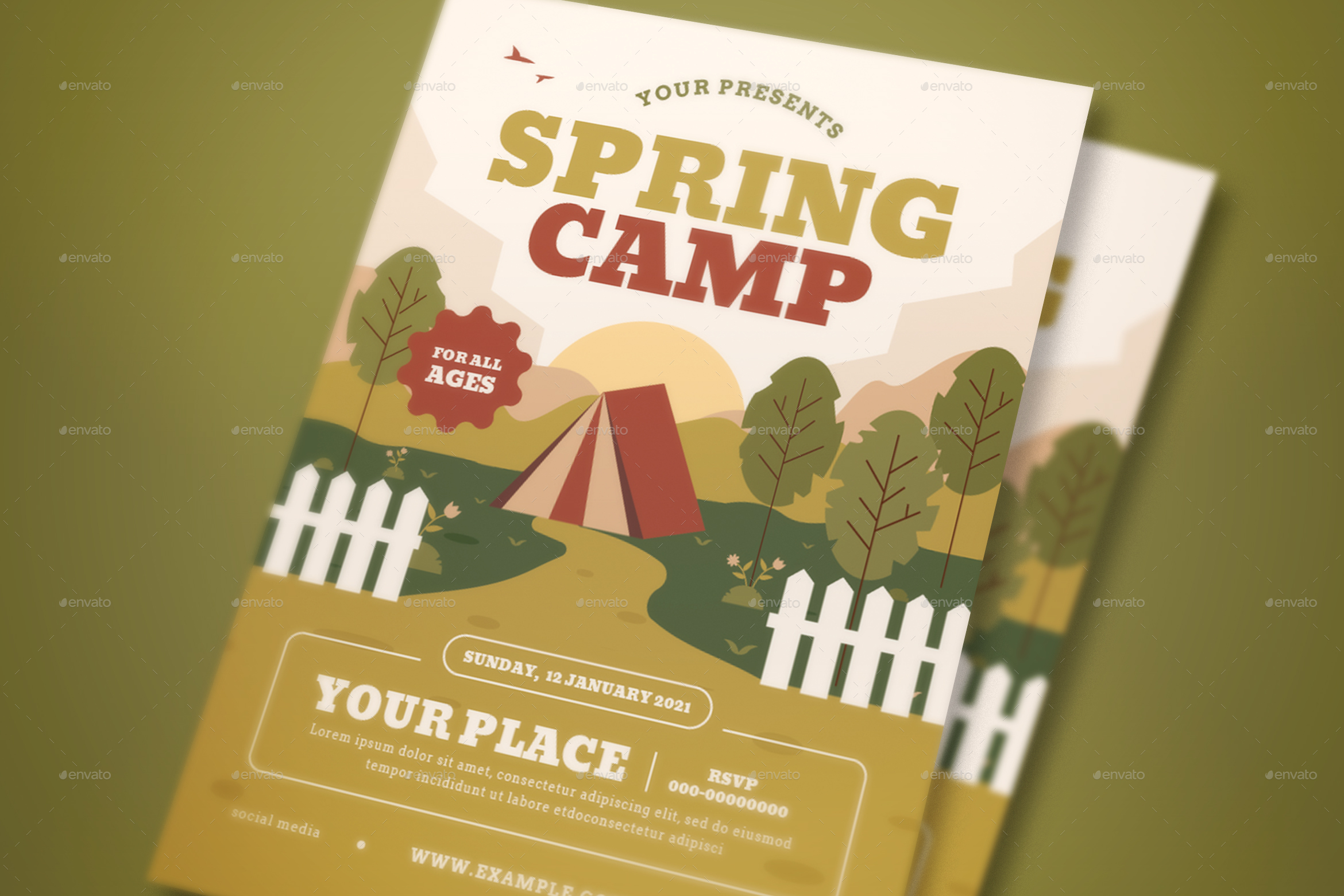 Spring Camp Flyer Pack, Print Templates | GraphicRiver