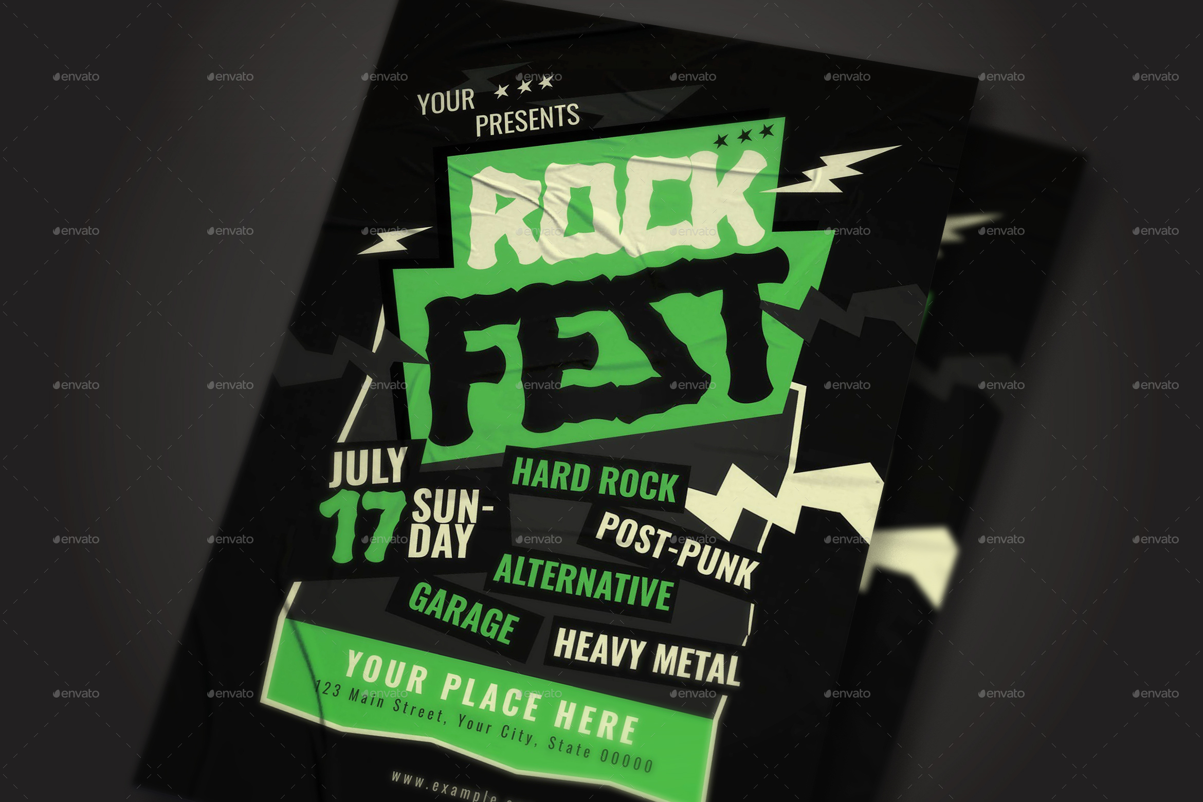 Rock Music Flyer Pack, Print Templates | GraphicRiver