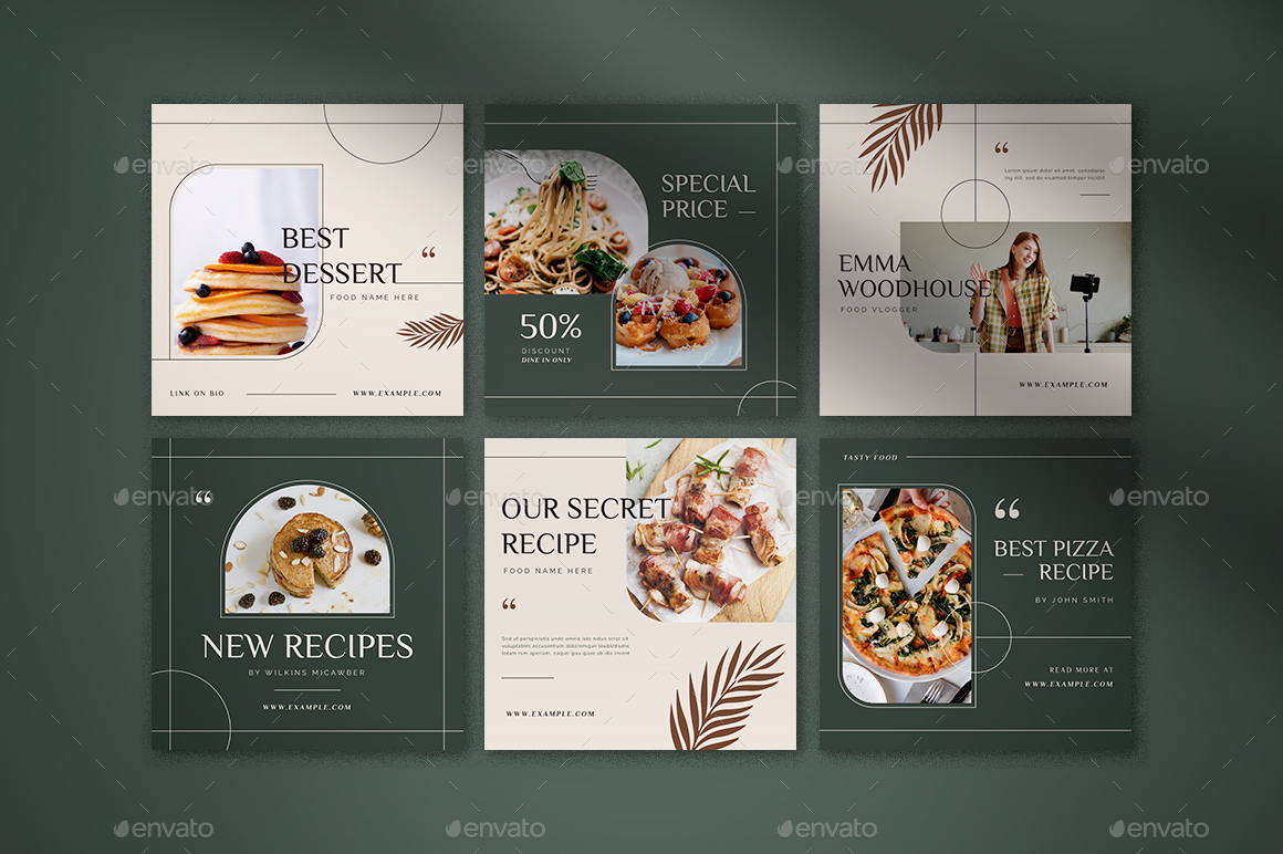 Food Instagram Pack, Web Elements | GraphicRiver