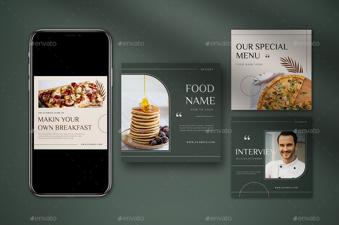 Food Instagram Pack, Web Elements | GraphicRiver