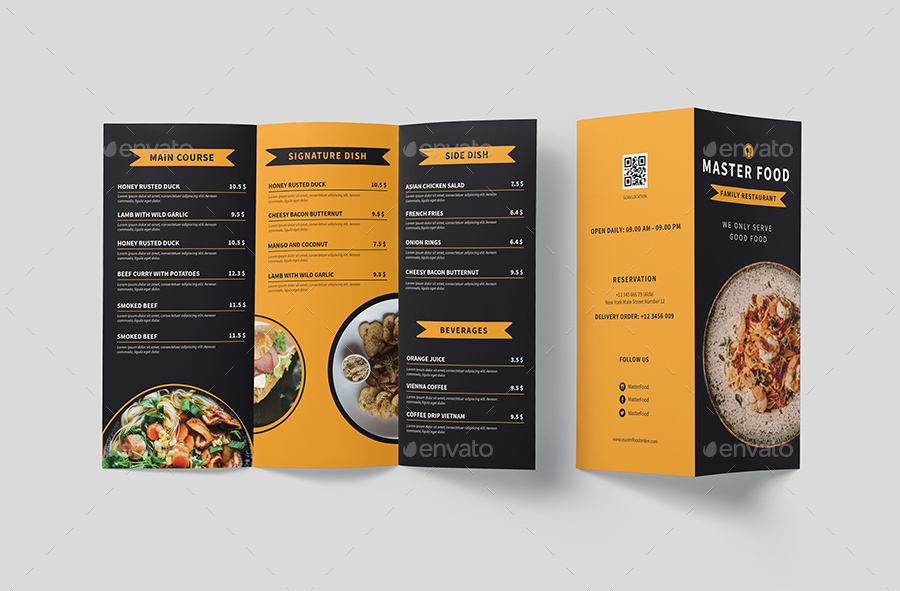 Master Food Restaurant Menu, Print Templates | GraphicRiver