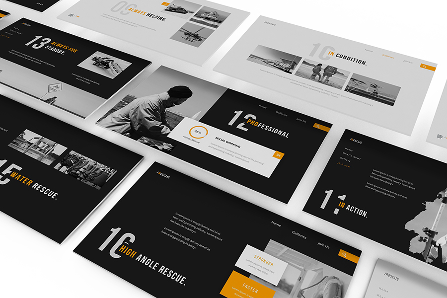Rescue Stories Powerpoint Presentation Template, Presentation Templates
