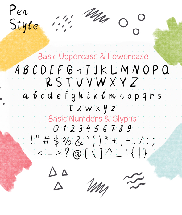 Pencil & Pen Handwritten Font. Kids Font. Sketch Font. Calligraphy font ...