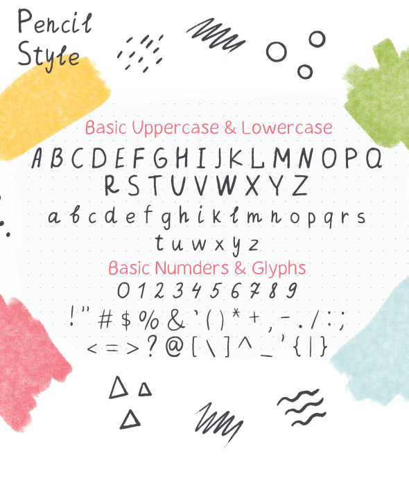 Pencil & Pen Handwritten Font. Kids Font. Sketch Font. Calligraphy font ...