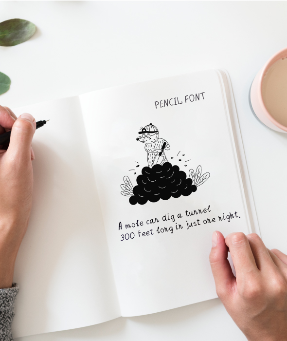 Pencil & Pen Handwritten Font. Kids Font. Sketch Font. Calligraphy font ...