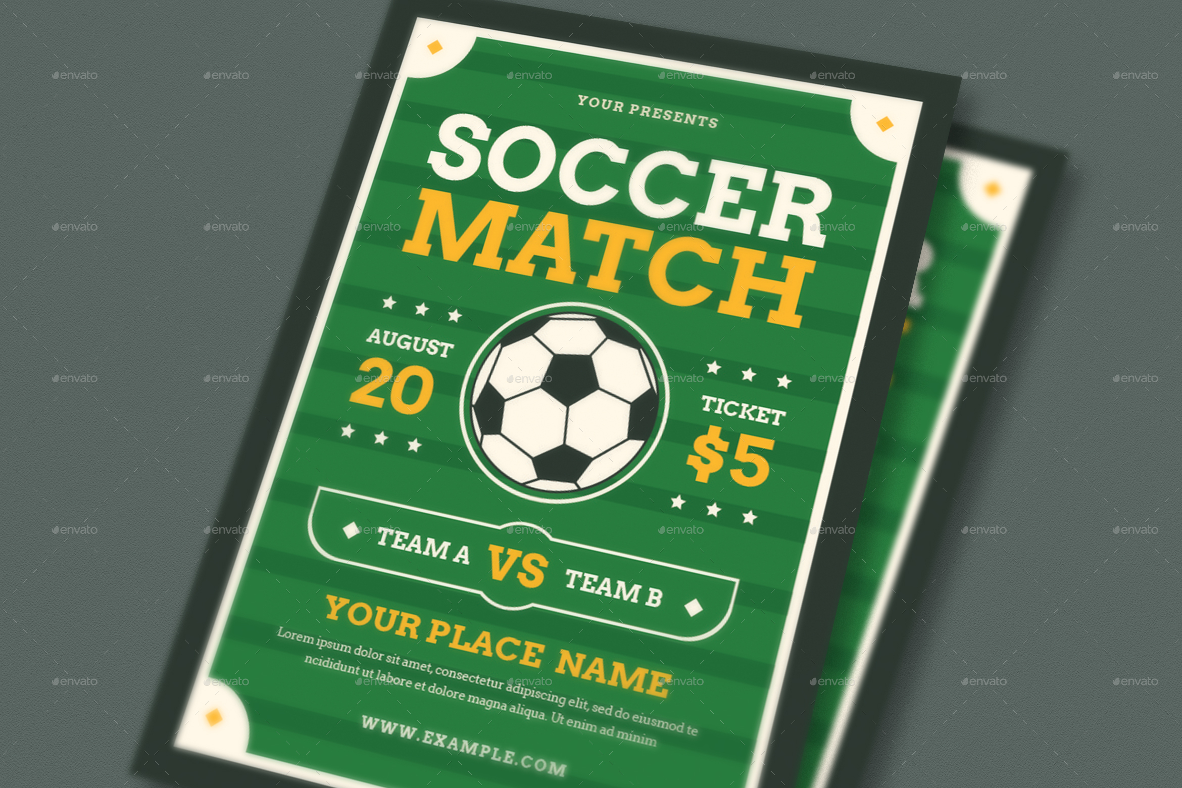Soccer Match Flyer Pack by graphicook | GraphicRiver