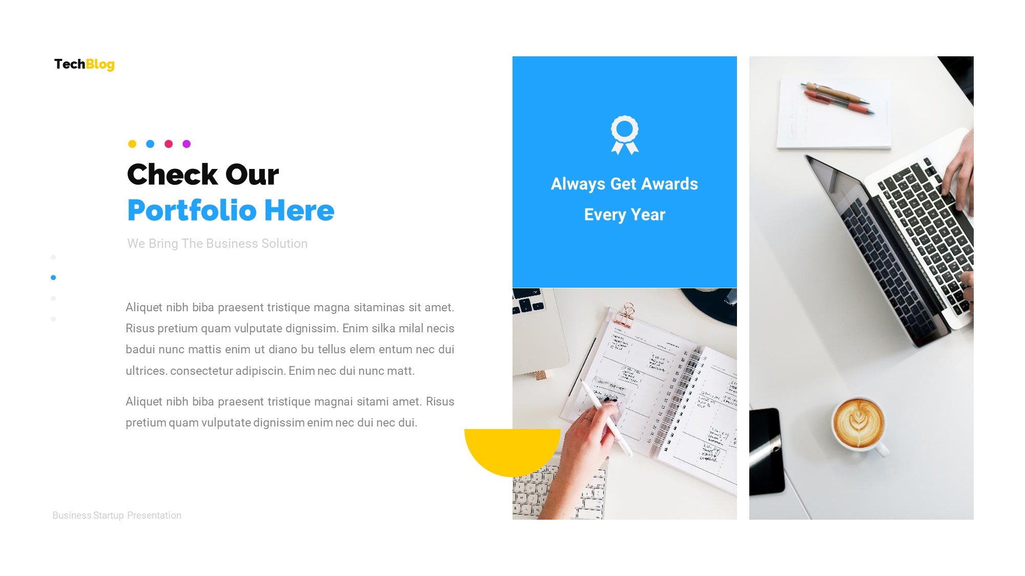 TechBlog Business Solution Presentation Template, Presentation Templates